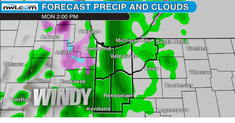 Cold, windy, and damp Monday for Northwest Indiana