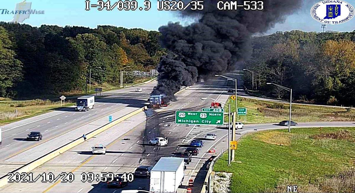 UPDATE: All lanes reopen on I-94 following fiery crash