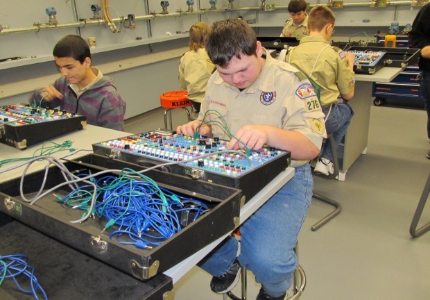 Scouts earn Electricity Merit Badge at IBEW 697 Training Center