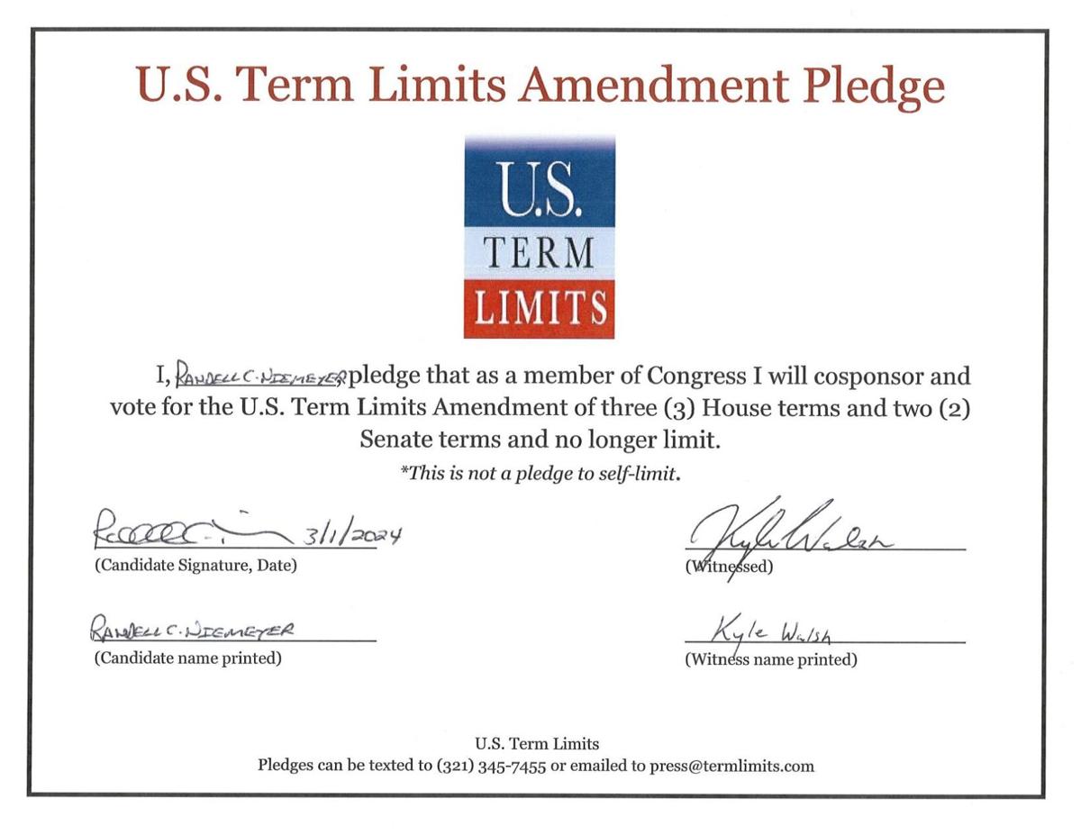 Randy Niemeyer U.S. Term limits pledge