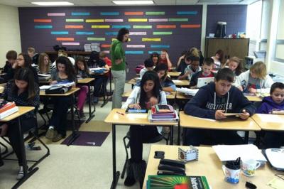 IPads in the math classroom are a big hit at Hobart Middle School