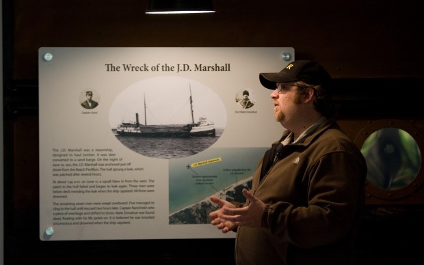 J.D. Marshall lies just offshore of Indiana Dunes State Park