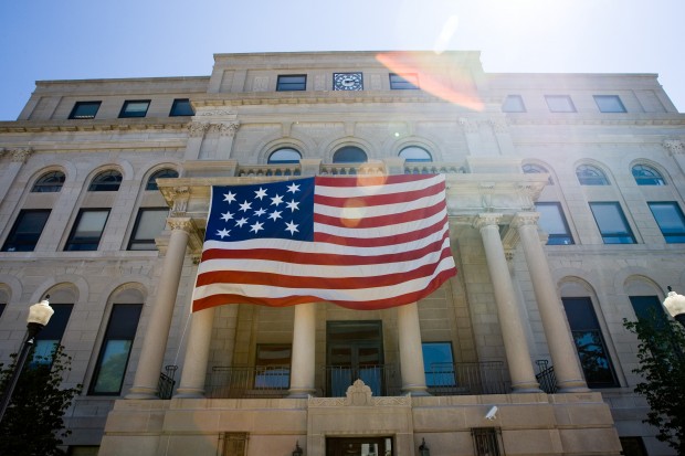 Special flag flies at courthouse