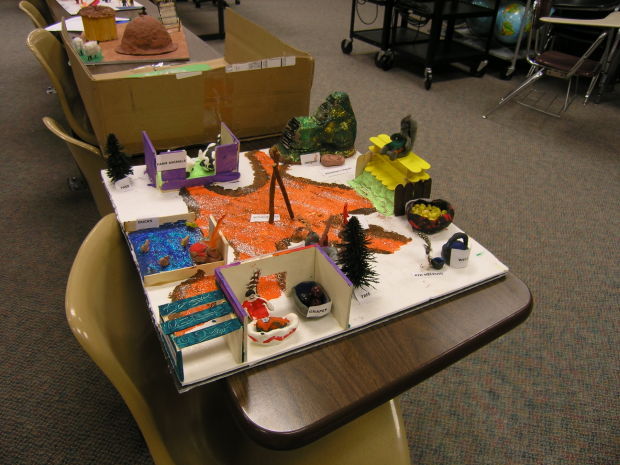 MIS students turn in Native American village projects