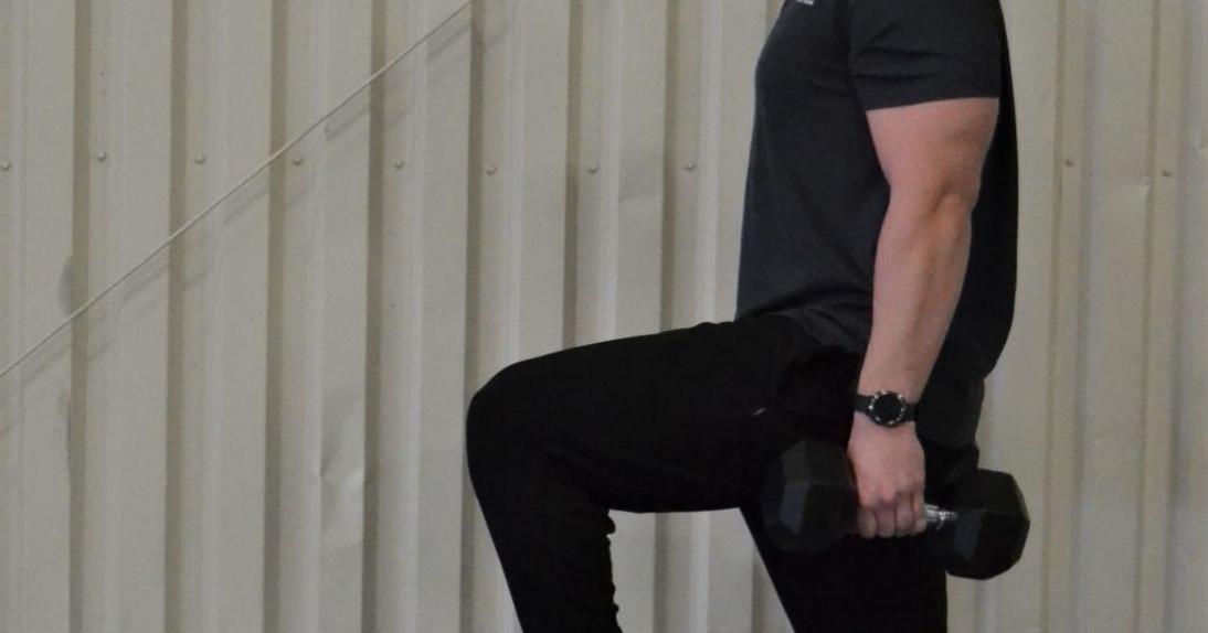 THIS WEEK'S EXERCISE: Weighted step ups