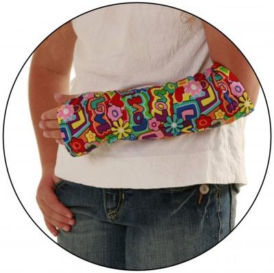 Cool patients cast off white plaster casts for funky hues