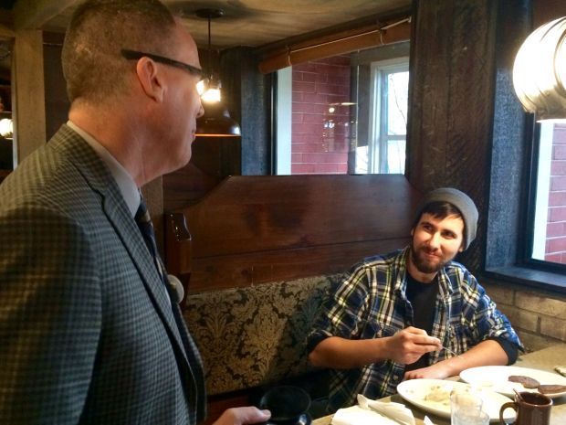 Local leaders serve breakfast to aid Food Bank of NWI