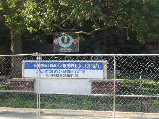 Demolition fence goes up around Franciscan Health Hammond Hospital