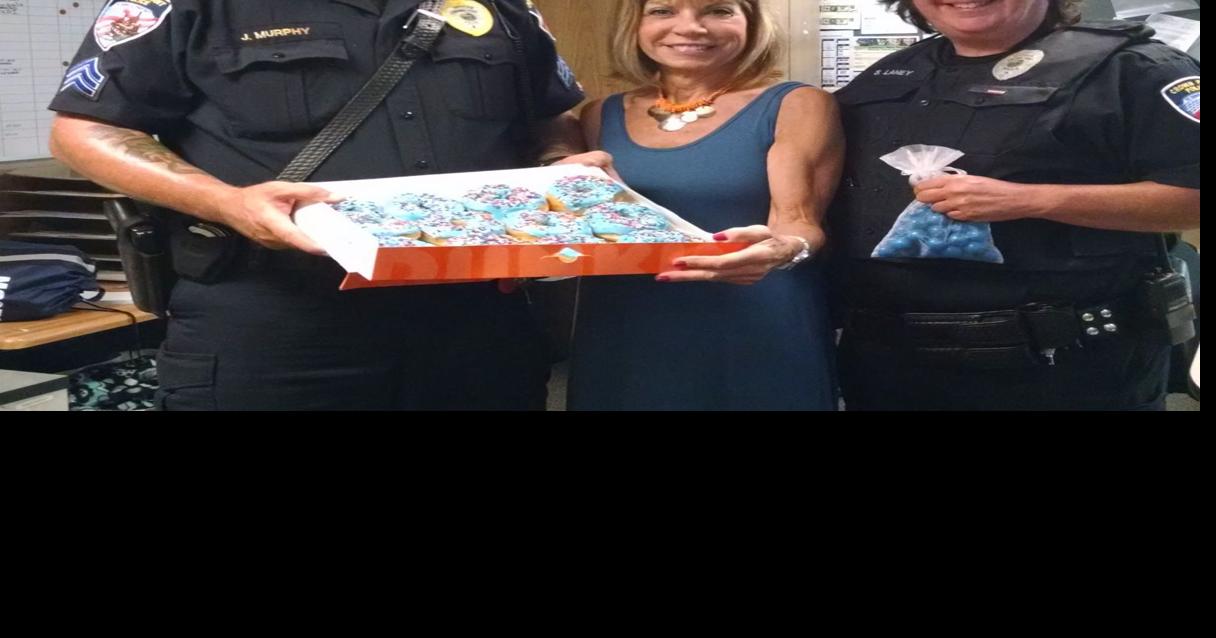 Even treats for Crown Point police Glow Blue