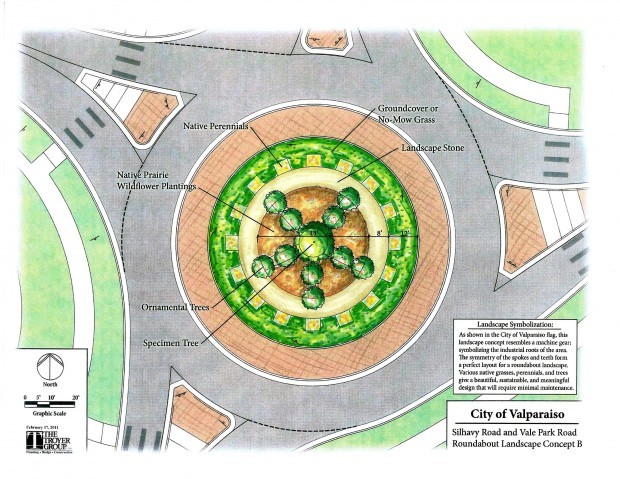 Valpo OKs Silhavy roundabout landscaping
