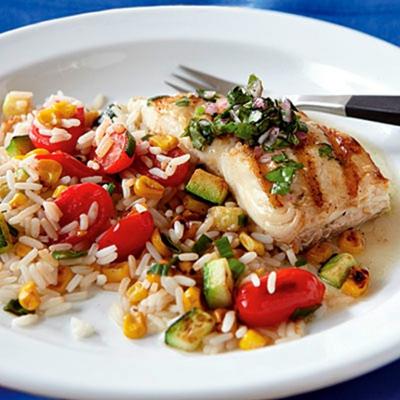 Lowfat: Pan-Grilled Walleye with Chimichurri