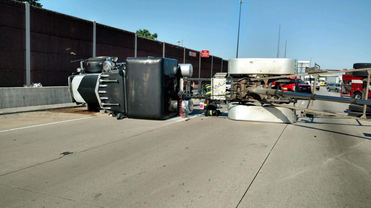 UPDATE: Lanes reopened at I-80/94 after semi crashed on roadway