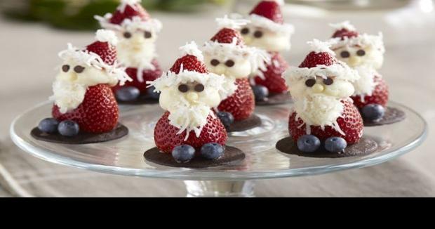 Strawberry Santas are a quick holiday treat