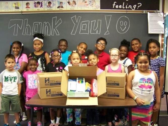 Merrillville students receive school kits from Elim program