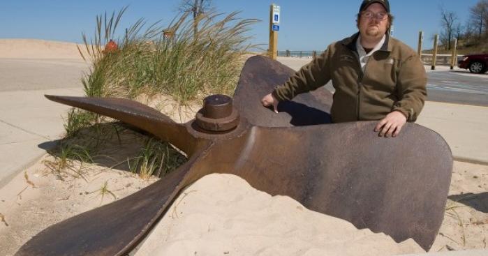 J.D. Marshall lies just offshore of Indiana Dunes State Park