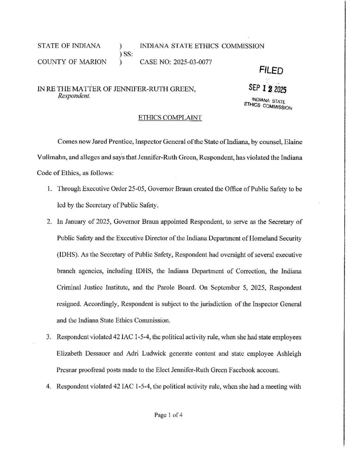 Ethics Commission approves $10,000 settlement with Green