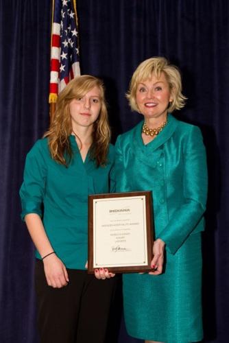 Lt. Governor Skillman Honors Rebecca Henry with Hoosier Hospitality Award