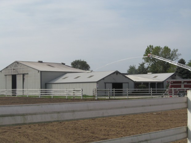 Three horses die in stable fire