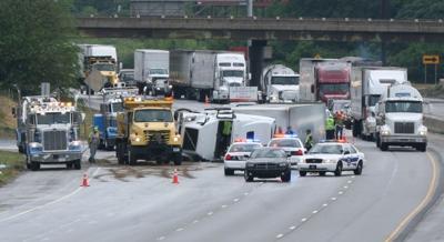 Borman lanes reopen five hours after semi rollover