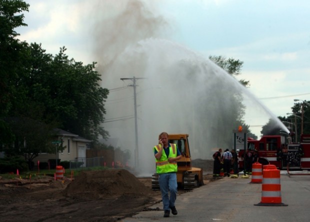 Natural gas rupture forces evacuations