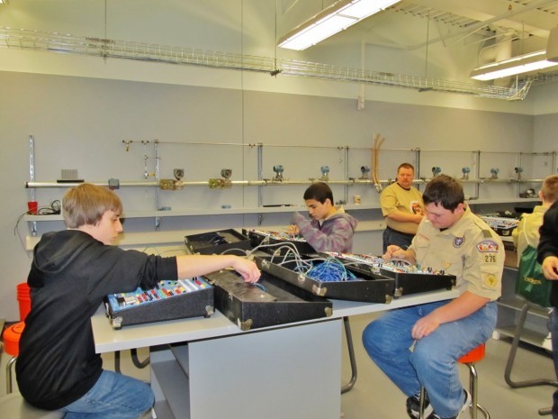 Scouts earn Electricity Merit Badge at IBEW 697 Training Center
