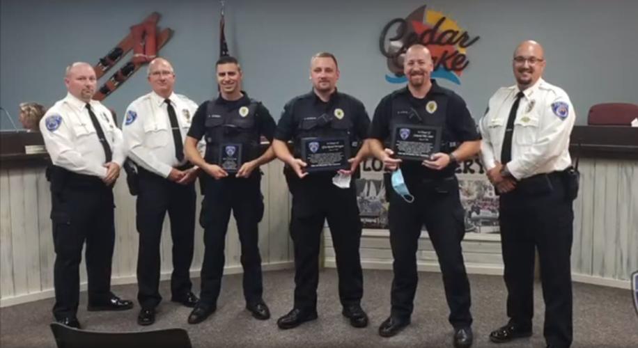 Cedar Lake officers awarded for saving lives of woman at Lighthouse ...