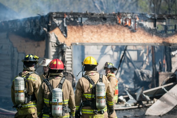 Firefighters battle blaze at Union Township home