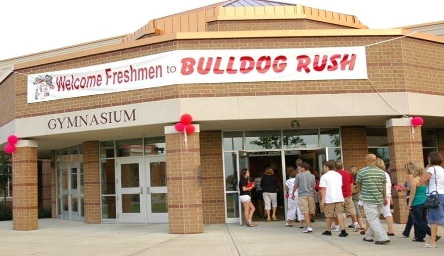 Carpenters union pickets outside Crown Point High School