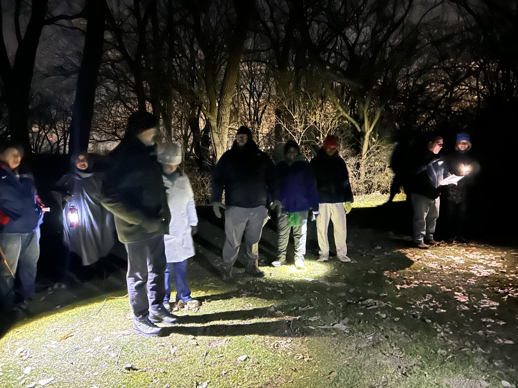 Annual poetry reading in the woods marks winter solstice