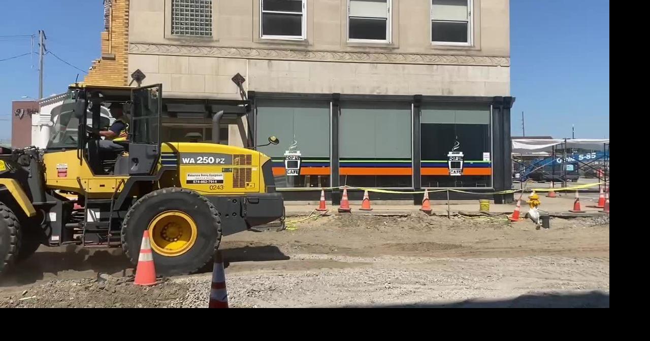 Construction in downtown Hammond is underway