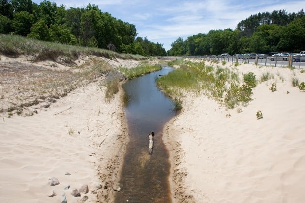State officials dedicate Dunes Creek daylighting project