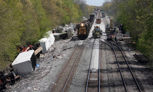 Crews work nonstop to clear train wreck in Gary