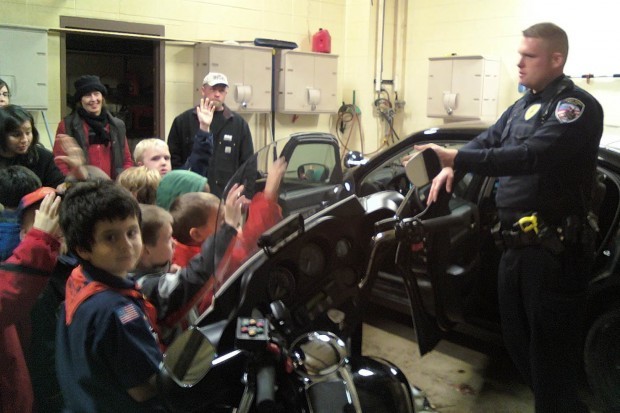 C.P. Police help Cub Scout earn TigerCat Badge