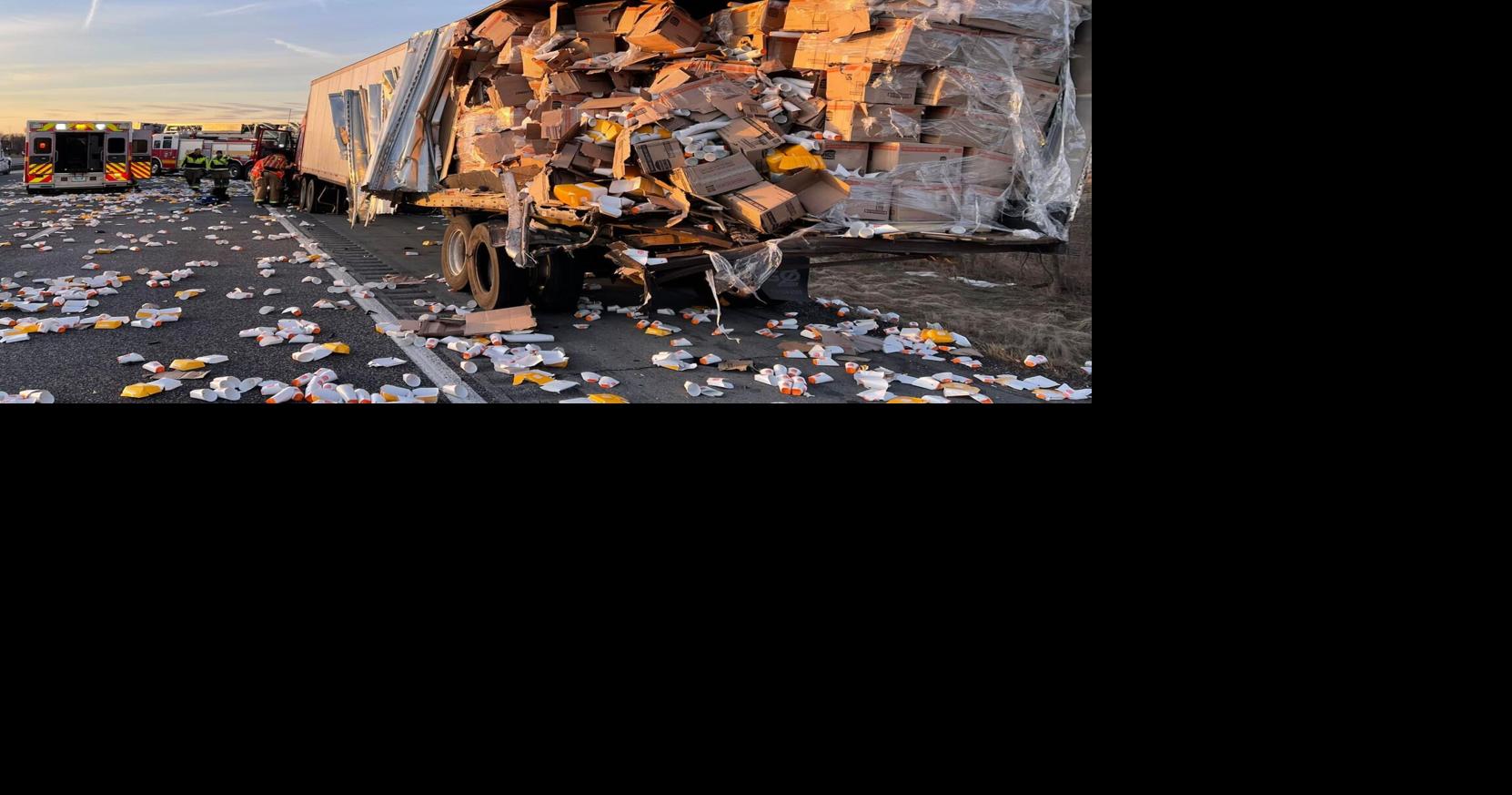 Passing motorist aids injured driver in truck crash; I-65 reopened ...