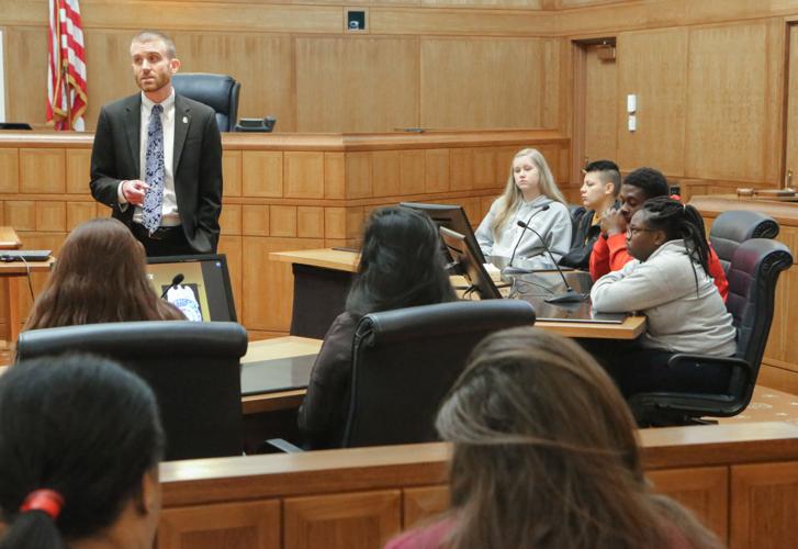 Hammond Area Career Center students learn about the judicial branch