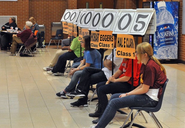 Junior division entrants compete in Indiana Academic Spell Bowl