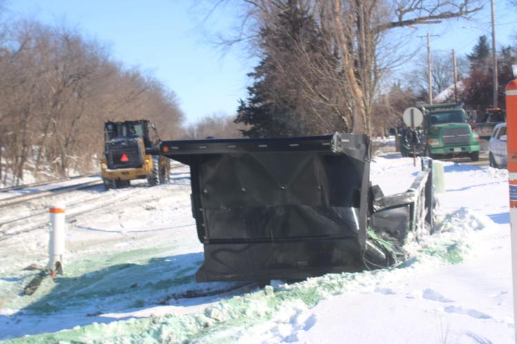 LaPorte snow plow truck hit by train