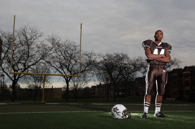 Mount Carmel's Derrick Bryant does his talking on the field