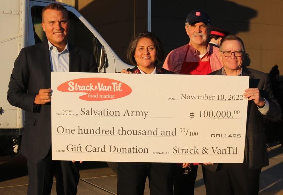 Strack & Van Til donates $100,000 to Salvation Army
