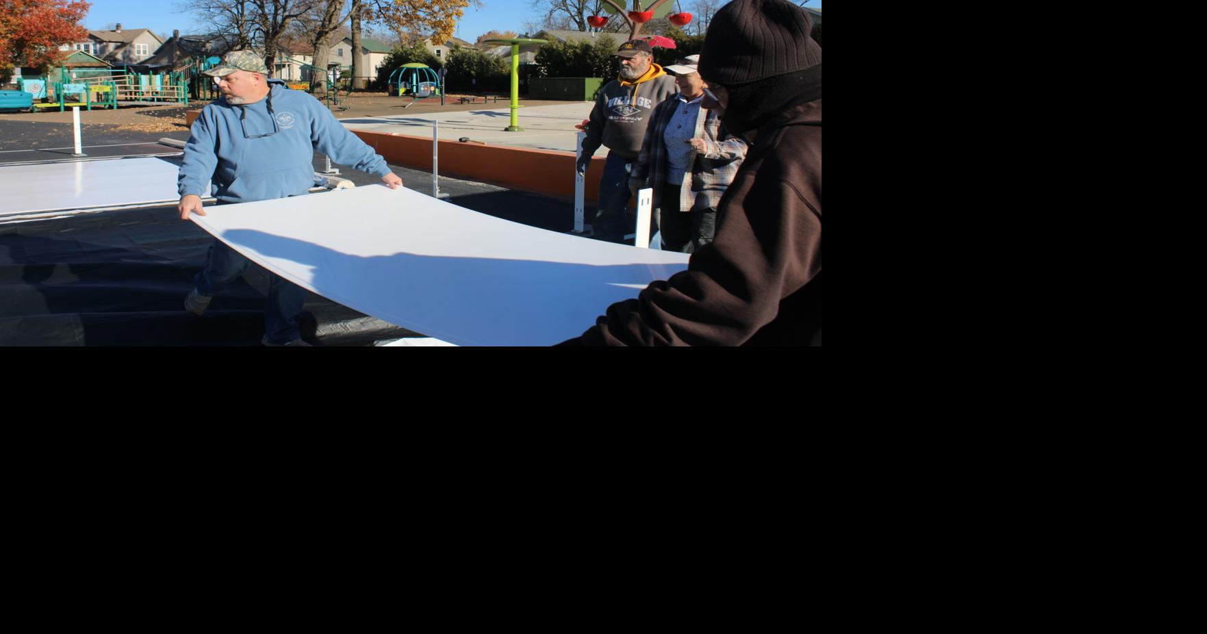 Iceless skating rink goes up in LaPorte