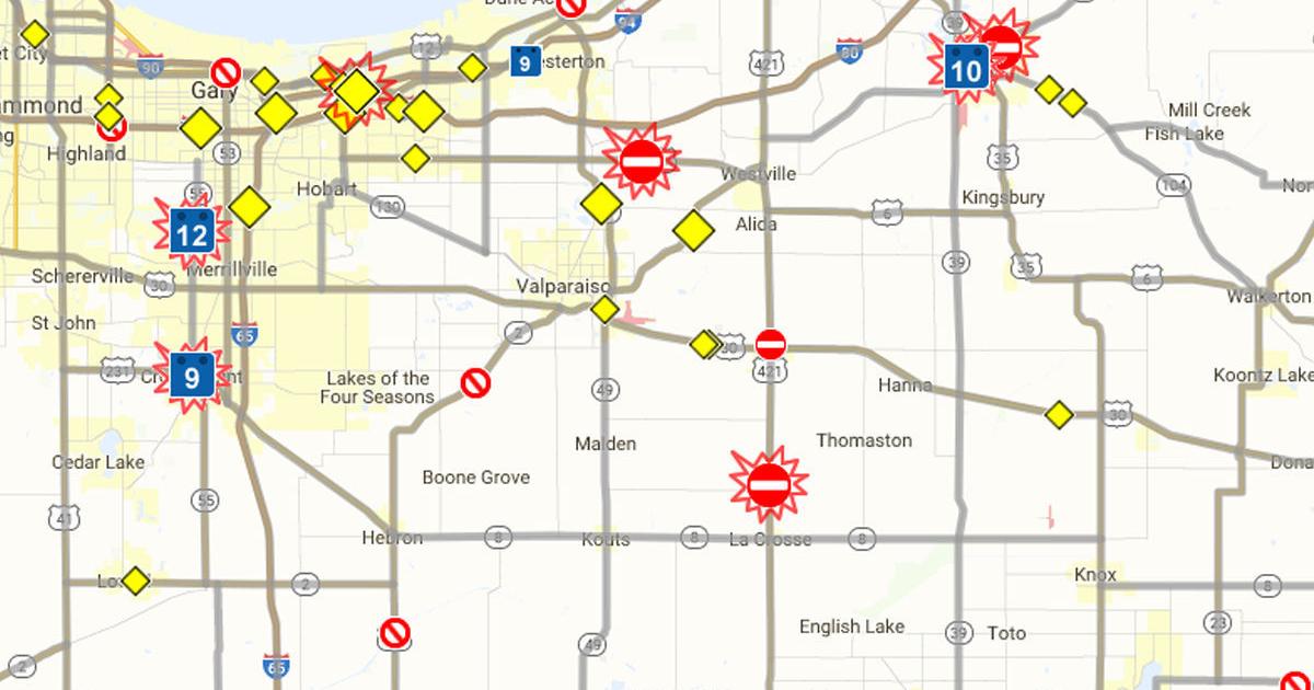 INDOT website maps highway info