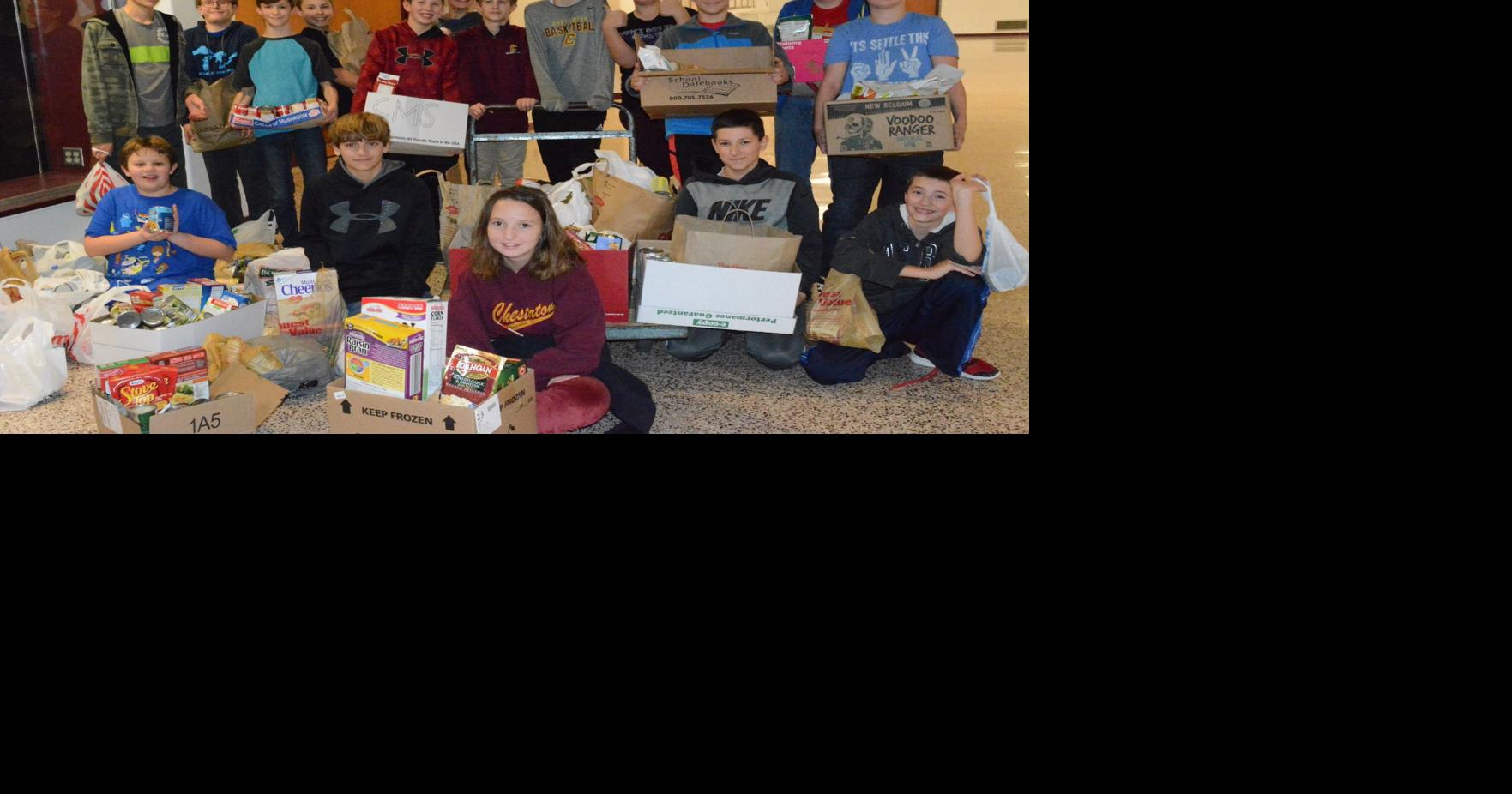Chesterton Middle School students participate in holiday food drive