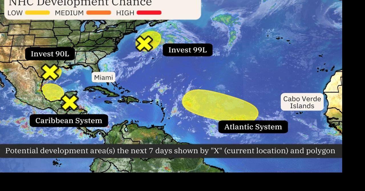 NHC Tracking Four Areas in the Gulf Bringing a Wet Forecast Locally ...