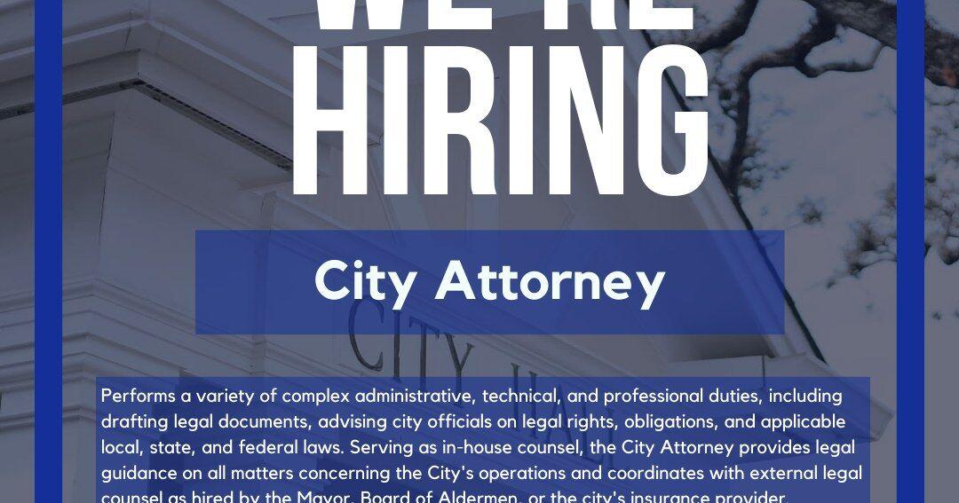 City Advertises New Job Opening: City Attorney | Announcements ...