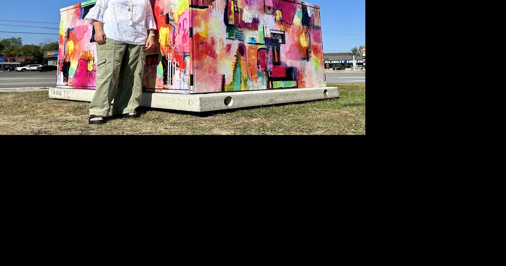 Orangeville artists turn utility boxes into colourful art