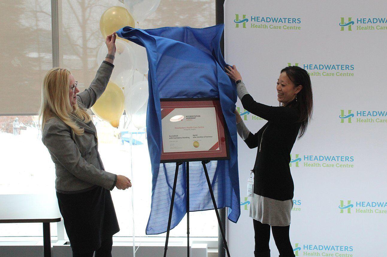 Headwaters Health Care Centre awarded accreditation