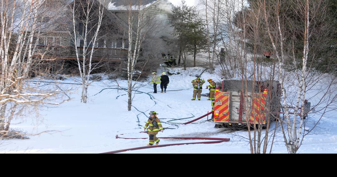 Firefighters battle house fire west of Orangeville