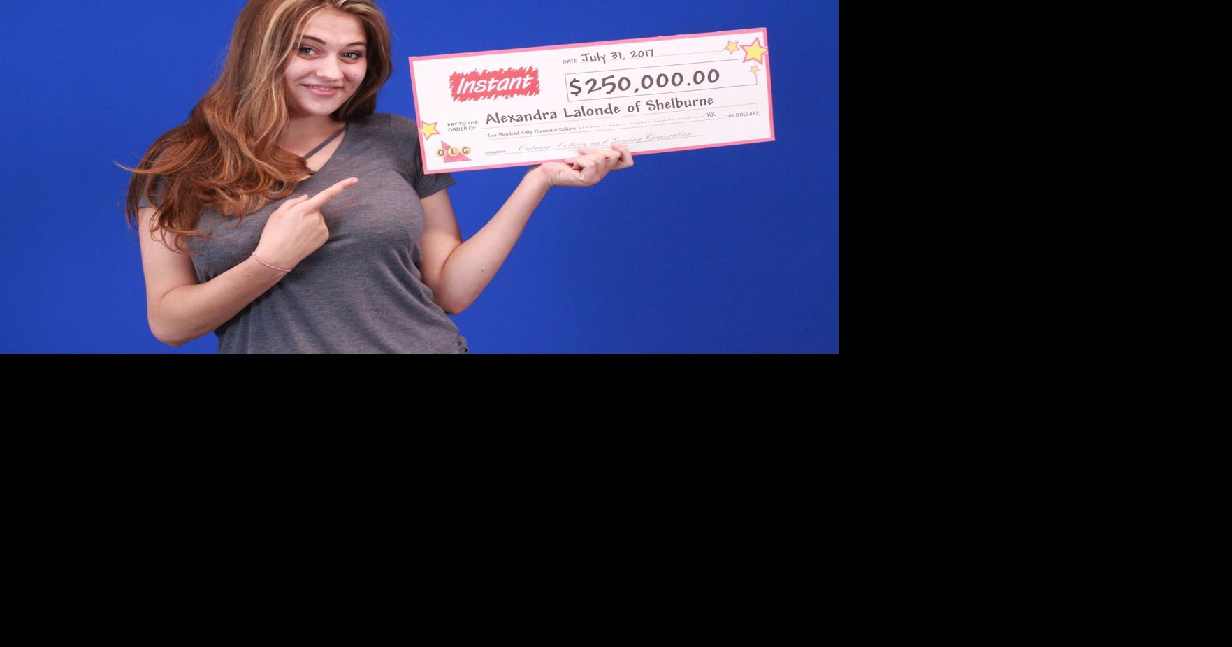Shelburne woman wins $250K on instant lottery ticket