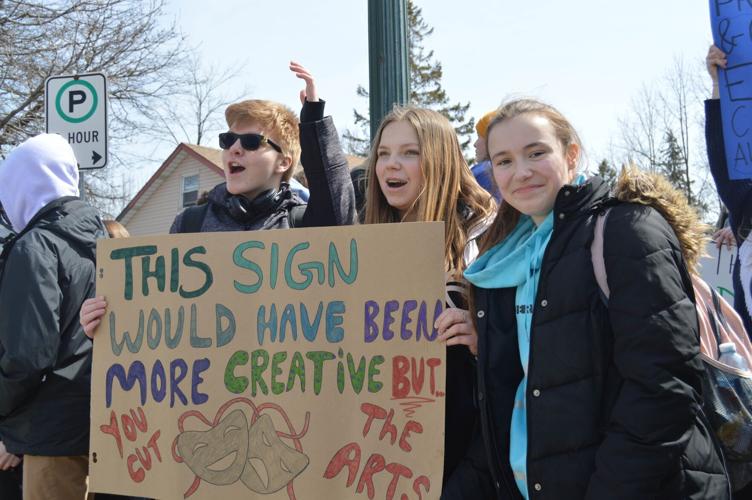 PHOTOS: Orangeville students protest education cuts as part of ...