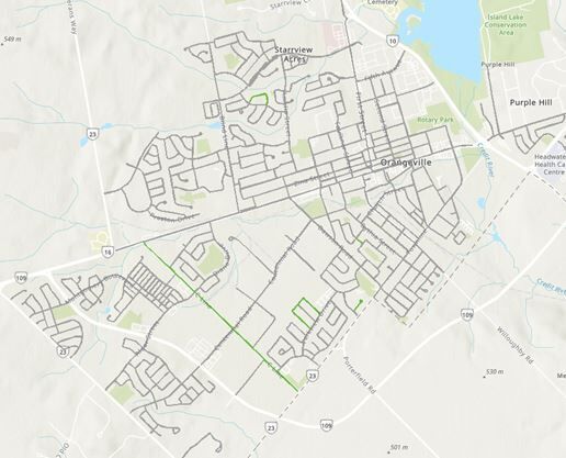 Wondering what Orangeville, Dufferin County, Ontario roads have been ...